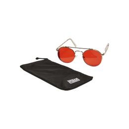 Sonnenbrille Urban Classics "Urban Classics Unisex Sunglasses Chios", Damen, gold, rot, Sonnenbrillen Sonnenbrille