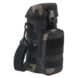 Schultertasche Brandit "Brandit Herren Big Bottle Holder", Herren, Gr. onesize, gr&uuml;n (schwarzcamo), Polyester, unifarben, Taschen Schultertasche