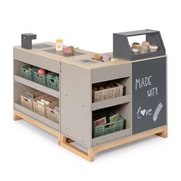 Musterkind Kaufladen Bollea, Grau, Natur, Holz, 30x64x118 cm, unisex, EN 71, CE, FSC 100%, Spielzeug, Kinderspielzeug, Kaufladen & Zubeh&ouml;r
