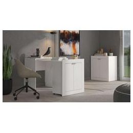 Computertisch Home Affaire "Eudox, Kommode, Schreibtisch, Konsolentisch, ausziehbarer Tisch", wei&szlig;, wei&szlig;, wei&szlig;, B:72cm H:79,5cm T:140,5cm, Tische, Computertisch, Platzsparender Schreibtisch, ausziehbar, mit viel Stauraum & Orga
