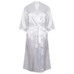 Towel City - Morgenmantel f&uuml;r Damen, Satin (Wei&szlig;)