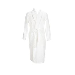 ARTG - Morgenmantel f&uuml;r Herren/Damen Unisex, Schalkragen (Wei&szlig;)