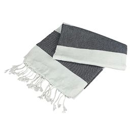 ARTG - "Hamamzz Hamam Antalya" Handtuch, Mit Streifen (Wei&szlig;/Graphit)