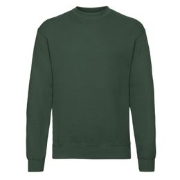 Fruit of the Loom - "Classic" Sweatshirt f&uuml;r Herren angesetzte &Auml;rmel (Flaschengr&uuml;n)