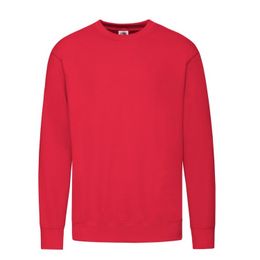 Fruit of the Loom - Sweatshirt f&uuml;r Herren angesetzte &Auml;rmel (Rot)