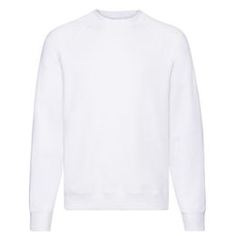 Fruit of the Loom - "Classic" Sweatshirt f&uuml;r Herren Raglan&auml;rmel (Wei&szlig;)