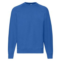 Fruit of the Loom - "Classic" Sweatshirt f&uuml;r Herren Raglan&auml;rmel (K&ouml;nigsblau)