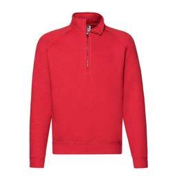Fruit of the Loom - "Premium" Sweatshirt Rei&szlig;verschluss f&uuml;r Herren (Rot)