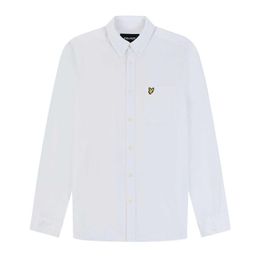 Lyle & Scott Lyle & Scott Herren Baumwoll-Leinen Button-Down Hemd (Wei&szlig;)
