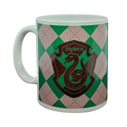 Harry Potter - "Slytherin" Kaffeebecher, Zauberwelt, 320ml (Gr&uuml;n/Wei&szlig;)