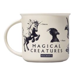 Harry Potter - "Magical Creatures" Kaffeebecher, Vintage, 325ml (Schwarz/Wei&szlig;)