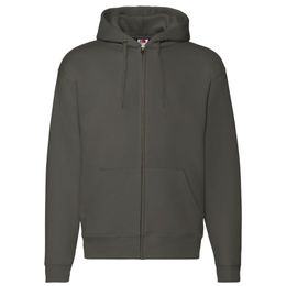 Fruit of the Loom - "Premium" Hoodie mit durchgehendem Rei&szlig;verschluss f&uuml;r Herren (Holzkohle)