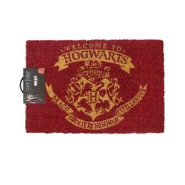 Harry Potter offizielle Welcome To Hogwarts T&uuml;rmatte (Rot)