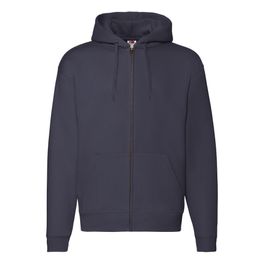 Fruit of the Loom - "Premium" Hoodie mit durchgehendem Rei&szlig;verschluss f&uuml;r Herren (Marineblau)