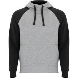 Roly - "Badet" Kapuzenpullover Zweifarbig f&uuml;r Herren/Damen Unisex (Grau meliert/Schwarz)