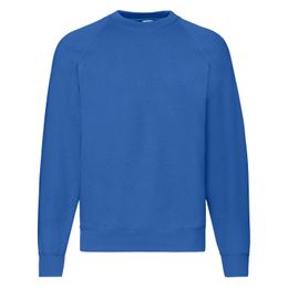 Fruit of the Loom - "Classic" Sweatshirt f&uuml;r Herren Raglan&auml;rmel (K&ouml;nigsblau)