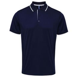 Premier Herren Contrast Coolchecker Poloshirt (Marine)