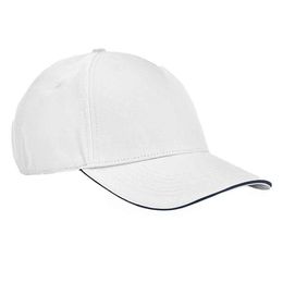 Beechfield - "EarthAware Classic" Baseball-M&uuml;tze 5 Segmente (Wei&szlig;/Dunkelblau)