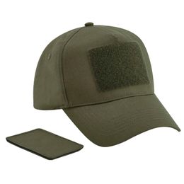 Beechfield - Baseball-M&uuml;tze Abnehmbarer Aufn&auml;her f&uuml;r Herren/Damen Unisex (Milit&auml;rgr&uuml;n)