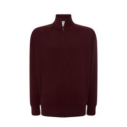 JHK - Sweatshirt Durchgehender Rei&szlig;verschluss f&uuml;r Herren/Damen Unisex (Kardinal)