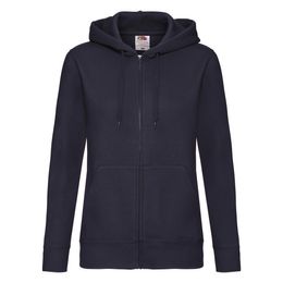 Fruit of the Loom - "Premium" Sweatjacke mit Kapuze f&uuml;r Damen (Marineblau)