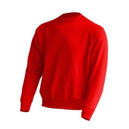 JHK - Sweatshirt Rundhalsausschnitt f&uuml;r Herren/Damen Unisex (Rot)