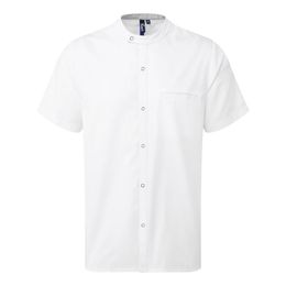 Premier - "Chefs" Hemd f&uuml;r Herren/Damen Unisex kurz&auml;rmlig (Wei&szlig;)