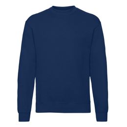 Fruit of the Loom - "Classic" Sweatshirt f&uuml;r Herren angesetzte &Auml;rmel (Marineblau)