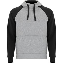 Roly - "Badet" Kapuzenpullover Zweifarbig f&uuml;r Herren/Damen Unisex (Grau meliert/Schwarz)