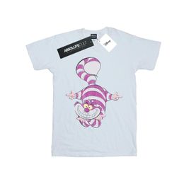 Disney - "Alice In Wonderland Cheshire Cat Upside Down" T-Shirt f&uuml;r Herren (Wei&szlig;)