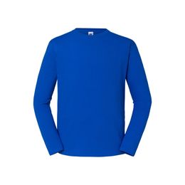Fruit of the Loom - "Iconic 195 Premium" T-Shirt f&uuml;r Herren Lang&auml;rmlig (K&ouml;nigsblau)