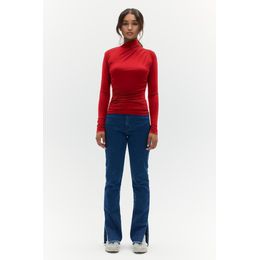 BENU Rote drapierte Bluse