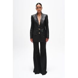 BENU Damen Schwarzer Lederblazer