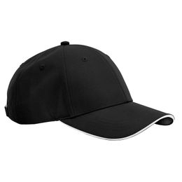 Beechfield - "Team Sports-Tech" Baseball-M&uuml;tze (Schwarz/Wei&szlig;)