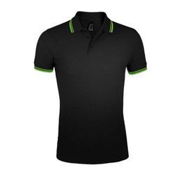 SOLS - "Pasadena" Poloshirt f&uuml;r Herren (Schwarz/Limone)