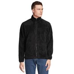 SOLS - Fleecejacke f&uuml;r Herren/Damen Unisex, Durchgehender Rei&szlig;verschluss (Schwarz)