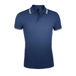 SOLS - "Pasadena" Poloshirt f&uuml;r Herren (Dunkelblau/Wei&szlig;)