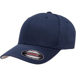 Flexfit - Baseball-M&uuml;tze, anpassbar, Wollig gek&auml;mmt (Marine)