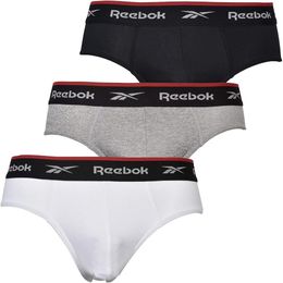 Reebok - "Wiggins" Slips f&uuml;r Herren, Sport (3er-Pack) (Schwarz/Grau meliert/Wei&szlig;)