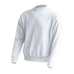 JHK - Sweatshirt Rundhalsausschnitt f&uuml;r Herren/Damen Unisex (Wei&szlig;)
