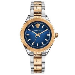 Versace V12060017 Hellenyium Quarz Damenuhr mit blauem Zifferblatt