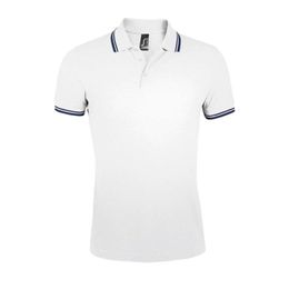 SOLS - "Pasadena" Poloshirt f&uuml;r Herren (Wei&szlig;/Marine)