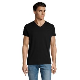 SOLS - "Imperial" T-Shirt V-Ausschnitt f&uuml;r Herren (Schwarz)