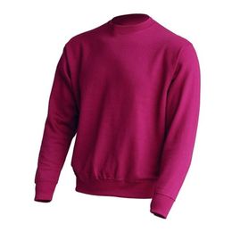 JHK - Sweatshirt Rundhalsausschnitt f&uuml;r Herren/Damen Unisex (Himbeere)