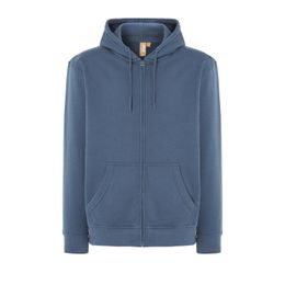 JHK - "Fuji" Hoodie mit durchgehendem Rei&szlig;verschluss f&uuml;r Herren/Damen Unisex (Stahlblau)
