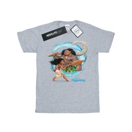 Disney - "Moana And Maui Wave" T-Shirt f&uuml;r Herren (Grau)