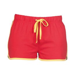 SF Women - Shorts f&uuml;r Damen (Rot/Gelb)
