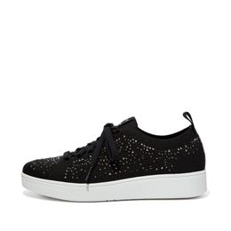 fitflop Fit Flop - "Rally" Kristall Sneaker f&uuml;r Damen, Jerseyware (Schwarz)