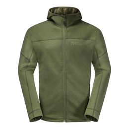 Jack Wolfskin - "Hirschberg" Hoodie mit durchgehendem Rei&szlig;verschluss f&uuml;r Herren (Gr&uuml;n)
