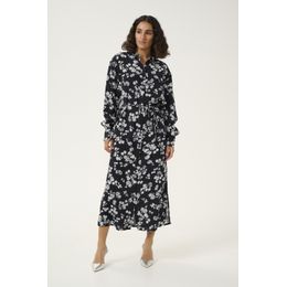 Kaffe Kleid Baggy fit Marine Flower dark blue